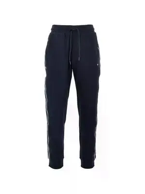 EA7 Logo-patch Side-stripe Track Pants - Blue