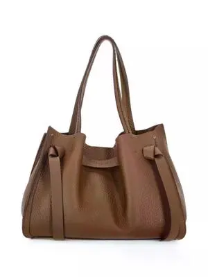 VISONA` Large Vittoria Leather Knotted Tote Bag