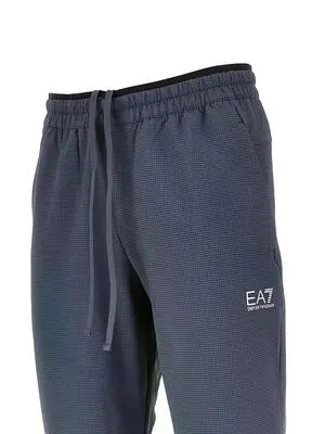 EA7 Logo-print Waffle-knit Track Pants