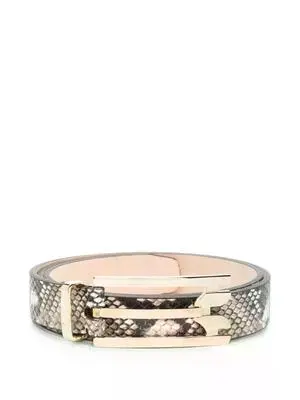 VICTORIA BECKHAM Victoria Beckham Dorian Snake-Effect Leather Belt