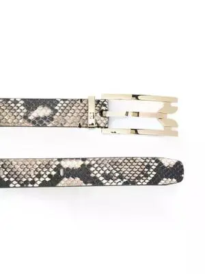Victoria Beckham Dorian Snake-effect Leather Belt
