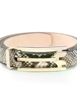 Victoria Beckham Dorian Snake-effect Leather Belt