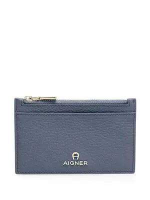 AIGNER Ivy Pebbled-texture Card Holder - Blue