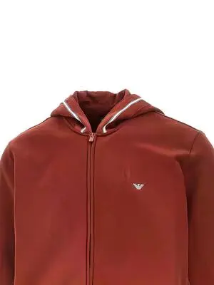 EA7 Zip-up Logo-patch Hoodie