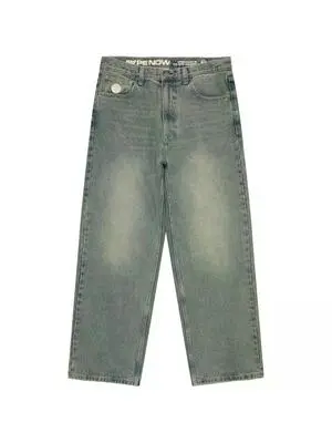 AAPE BY *A BATHING APE Logo-embroidered Straight-leg Jeans - Blue