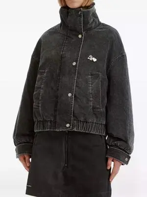 Izzue Faded Effect Shearling-trim Jacket