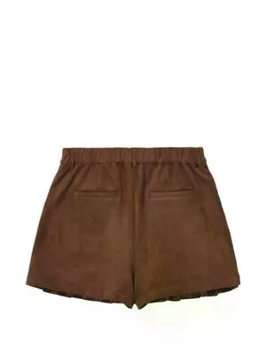 MUSIUM DIV. Layered Check-print Mini Shorts