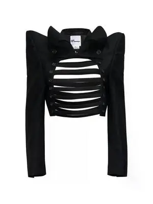 Noir Kei Ninomiya Cut-out Strap-detail Jacket