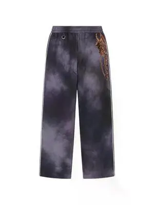 DOUBLET Tie-dye Chain-print Track Pants