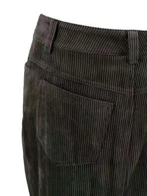 D.exterior Corduroy Front-slit Midi Skirt