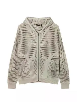 FIVE CM Open-knit Zip-up Hoodie