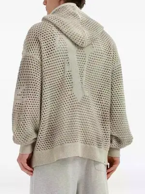 FIVE CM Open-knit Zip-up Hoodie