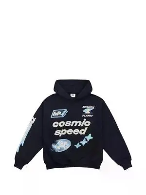 BROKEN PLANET Cosmic Speed Graphic Hoodie - Black
