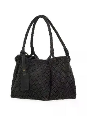 VISONA` Woven-leather Shoulder Bag