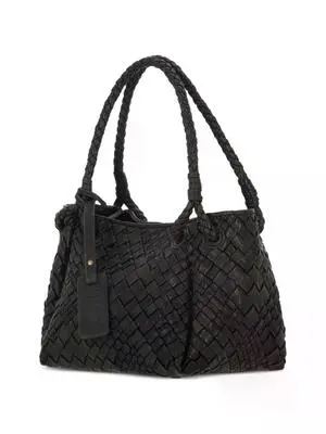 VISONA` Visona Woven Leather Shoulder Bag