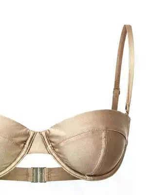 Simkhai Metallic-finish Underwired Bikini