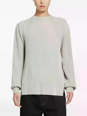 Rick Owens Fisherman Ribbed-knit Crew-neck Sweater - Grey