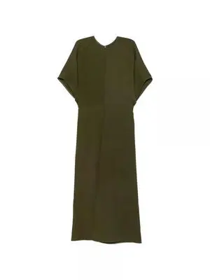 Victoria Beckham Eleanor Short-sleeve Midi Dress - Green