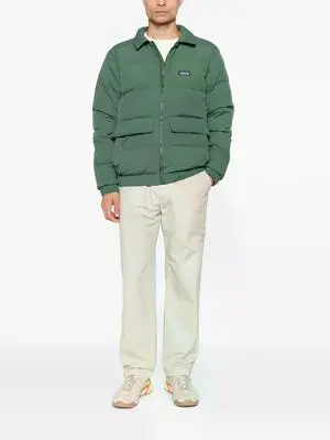 Patagonia Quilted Logo-patch Jacket - Green