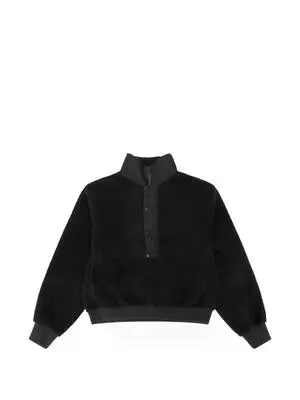 ENTIRE STUDIOS Fleece-texture Panelled Sweater - Black