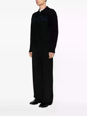 ARTE ANTWERP Logo-embroidered Zip-up Sweater