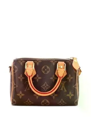 LOUIS VUITTON Speedy Bandouliere Nm Bag Monogram Canvas Nano Crossbody Bag - Brown