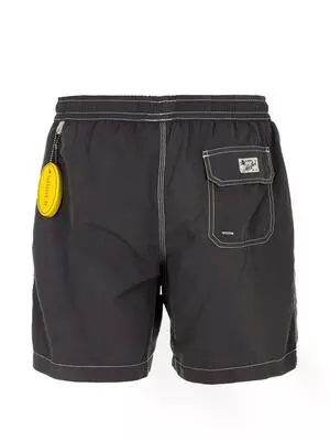 Hartford Drawstring Swim Shorts With Contrast Stitching - Grey