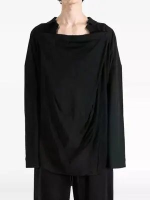 KIKO KOSTADINOV Draped-panel Long-sleeve Shirt