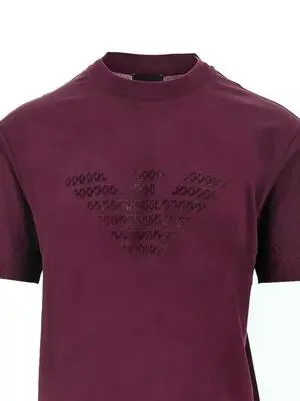 Emporio Armani Eagle-patch T-shirt - Purple