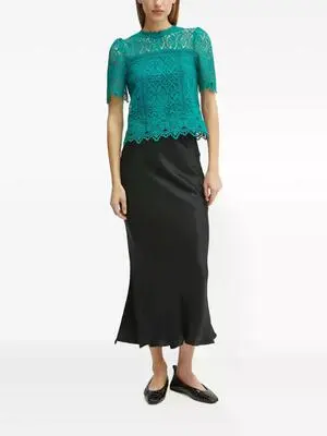 MORGAN Ormay Lace Short-sleeve Top