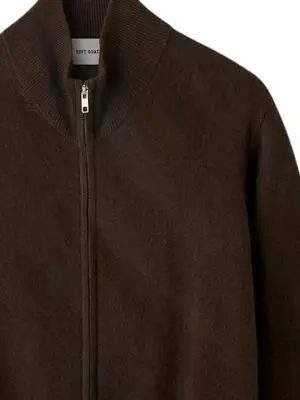 Soft Goat Zip-up Cashmere Sweater