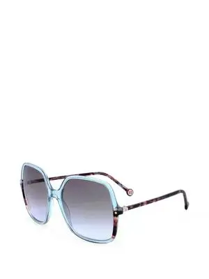 Carolina Herrera Geometric Frame Sunglasses - Blue