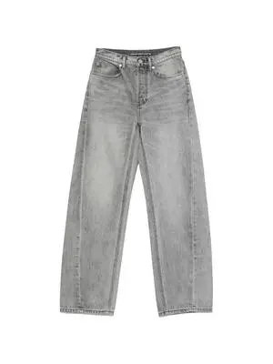 Alexander Wang Logo Print Wide-leg Jeans