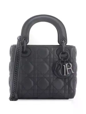 Dior Lady Chain Bag Cannage Quilt Calfskin Mini Shoulder Bag - Black