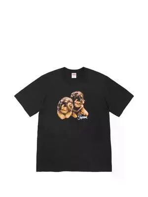 Supreme Puppies-print T-shirt - Black