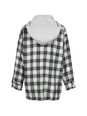 JUN/NAKAYAMA Check-pattern Hooded Shirt