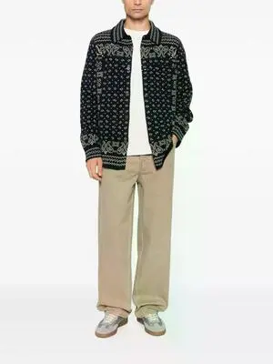 Guest In Residence Paisley-knit Button-down Shirt