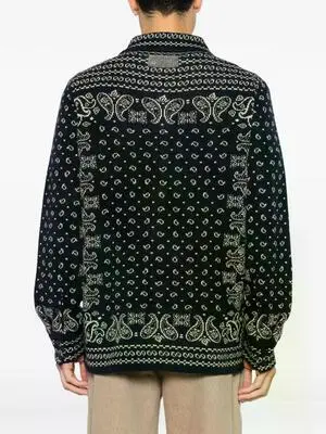 Guest In Residence Paisley-knit Button-down Shirt