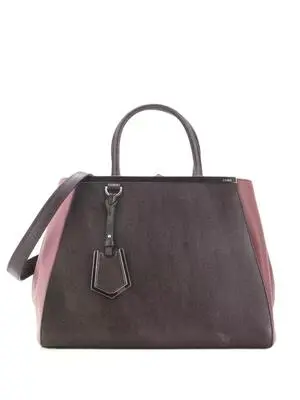 Fendi 2jours Bag Leather Medium Tote Bag - Brown