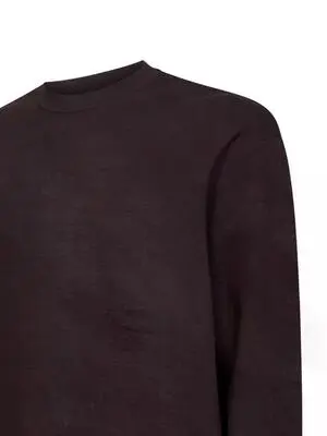 HEVO Ribbed Crew-neck Sweater - Brown