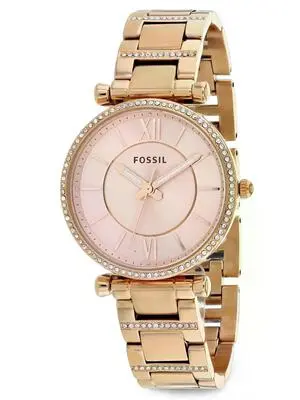 Fossil Carlie Crystal-embellished 35mm Watch