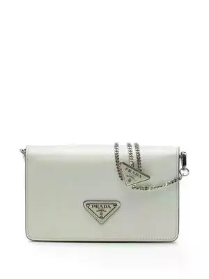 Prada 2013-2026 Mini Brushed Leather Chain Crossbody Bag