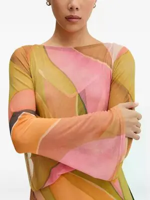 NEVER FULLY DRESSED Abstract-print Midi Dress