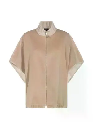 Fabiana Filippi Ribbed-knit Collar Zip-up Jacket