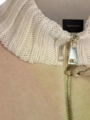 Fabiana Filippi Ribbed-knit Collar Zip-up Jacket