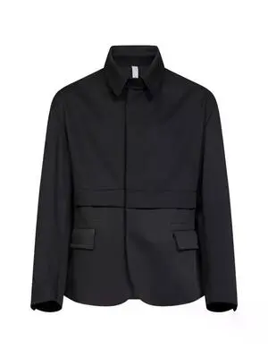 HEVO Concealed-button Shirt Jacket