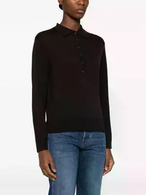 VICOLO Fine Knit Polo Sweater
