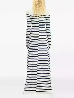 JEAN PAUL GAULTIER Asymmetrical Neck Marinière Dress