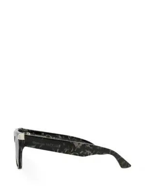 Alexander McQueen Tortoiseshell-effect Square-frame Sunglasses - Grey