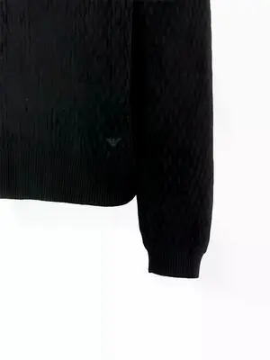 Emporio Armani Button-up Textured Sweater